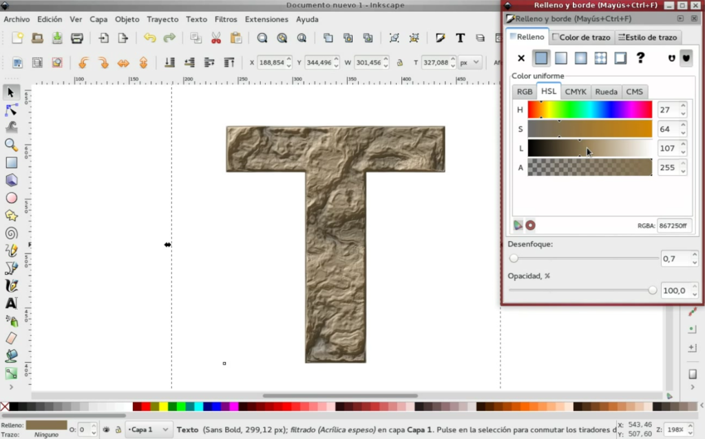 How to create fonts with stone texture with GIMP and Inkscape - tatica.org